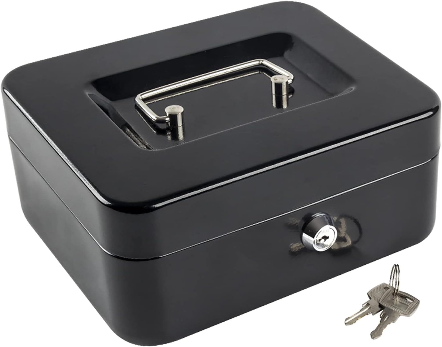Amazon.com: H&S Petty Cash Tin Steel Money Safe Box with Lock 2 Keys ...