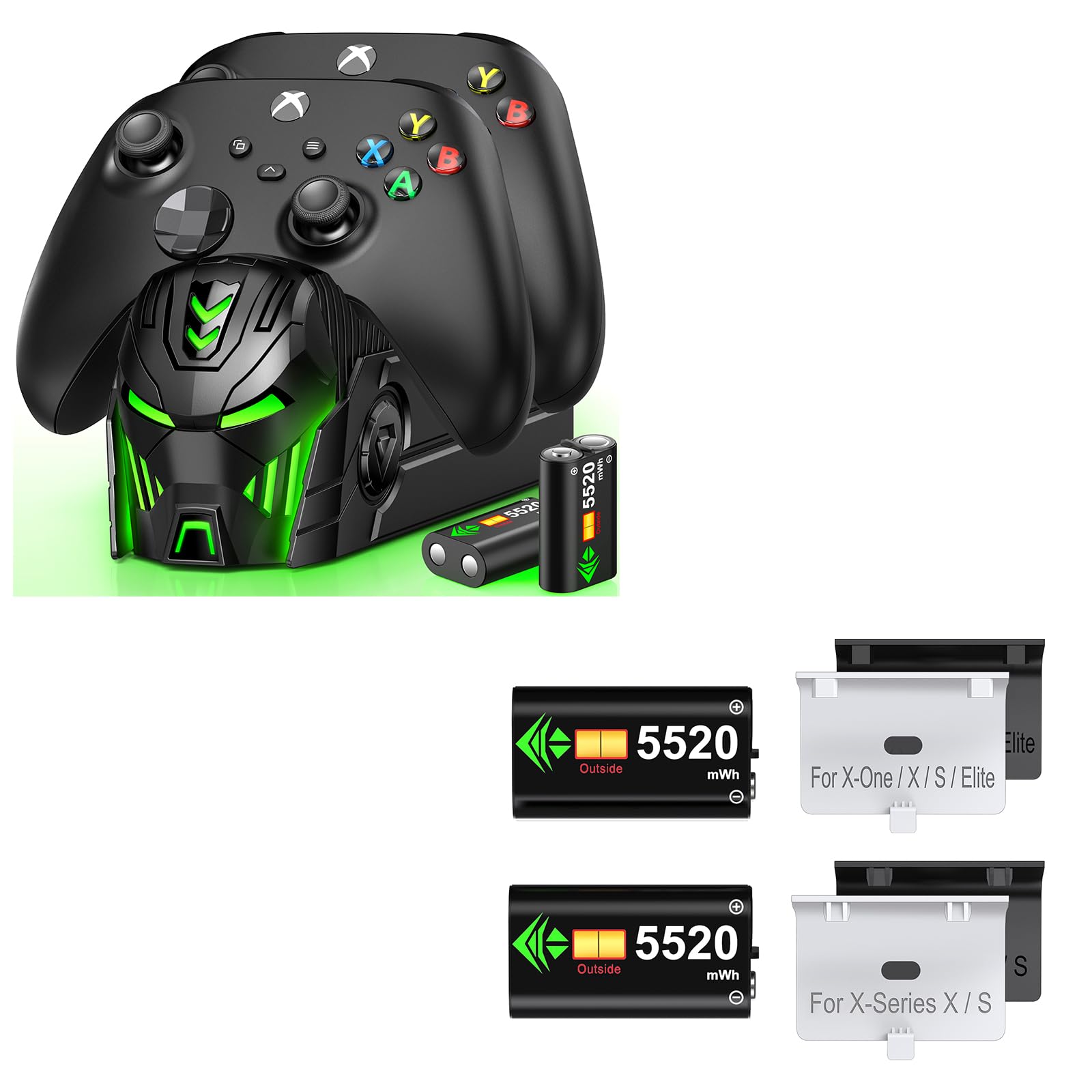 Amazon.com: A100-1 Xbox Charging Kit+Battery with Cover Set : Video Games