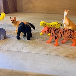 Amazon.com: Animal Toy, 64 Pack Mini Wild Jungle Realistic Plastic ...