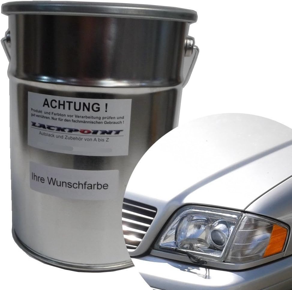 0.5 Litre Ready-to-Use Base Coat Mercedes 744 Silver Metallic Car Paint ...