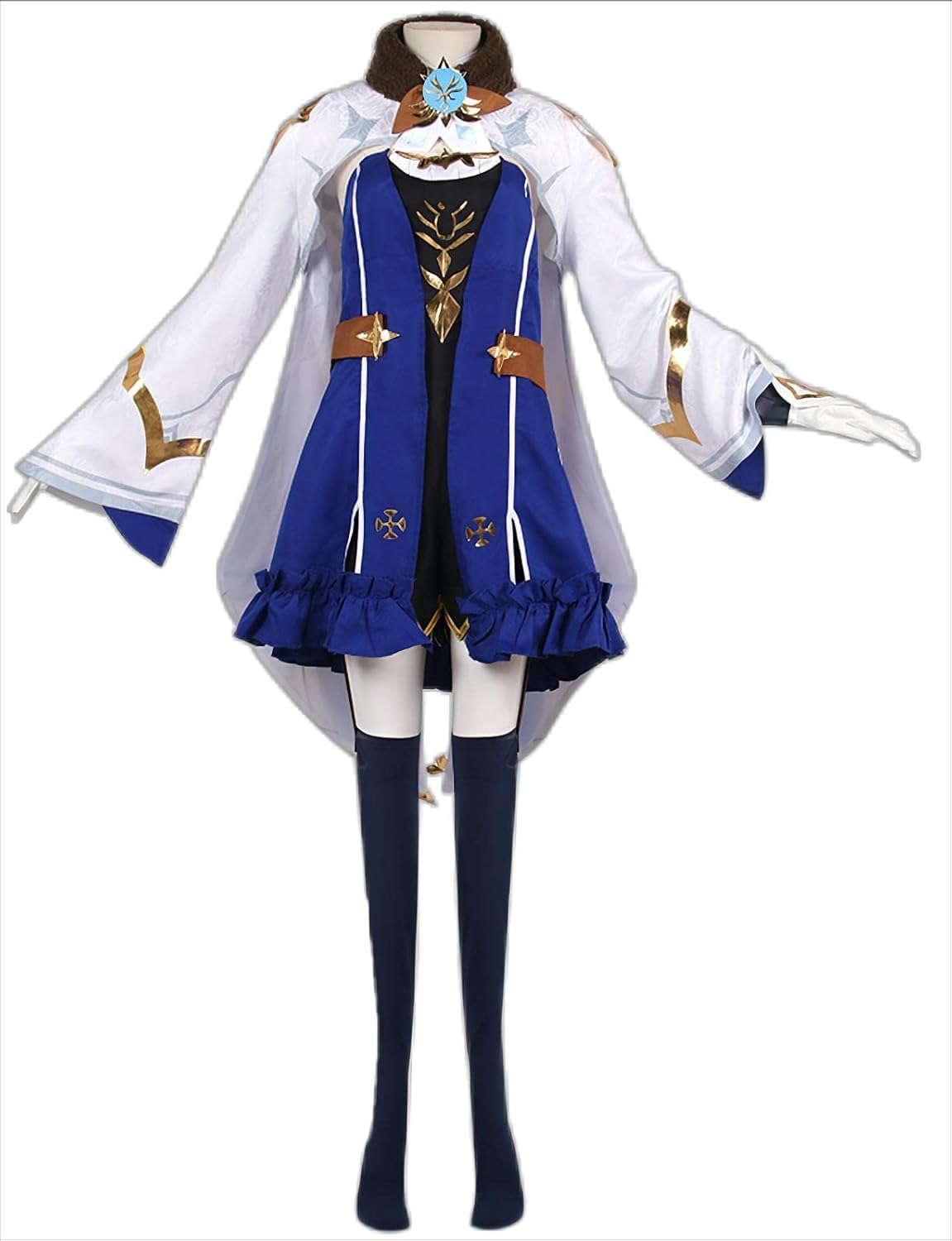 Amazon.com: Warrior Cosplay Costume for Genshin Impact Sucrose Blue ...