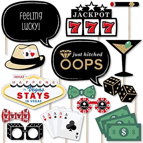 Amazon.com: Lide Road 25Pcs Casino Party Decor Las Vegas Casino Photo ...
