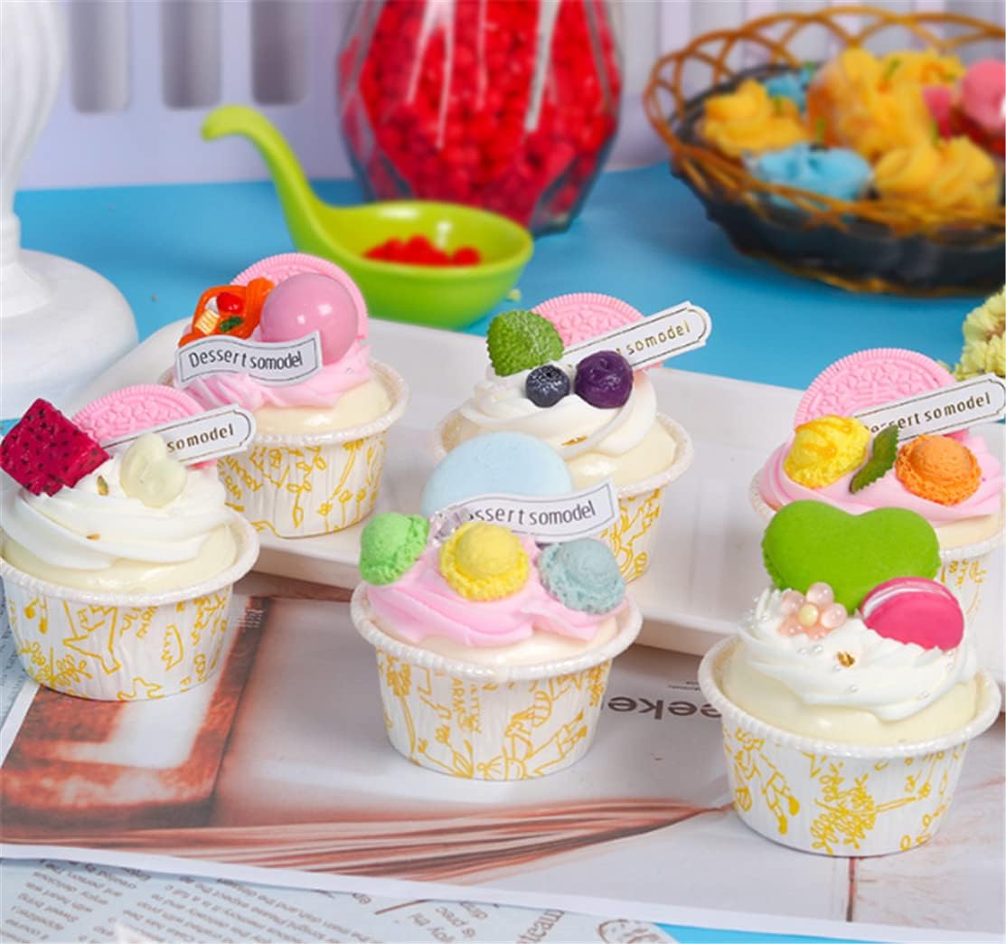 Amazon.com: Skyseen 6PCS Artificial Cake Fake Simulation Realistic ...
