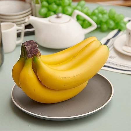 Amazon.com: Woration Realistic Lifelike Artificial Banana Bunch ...