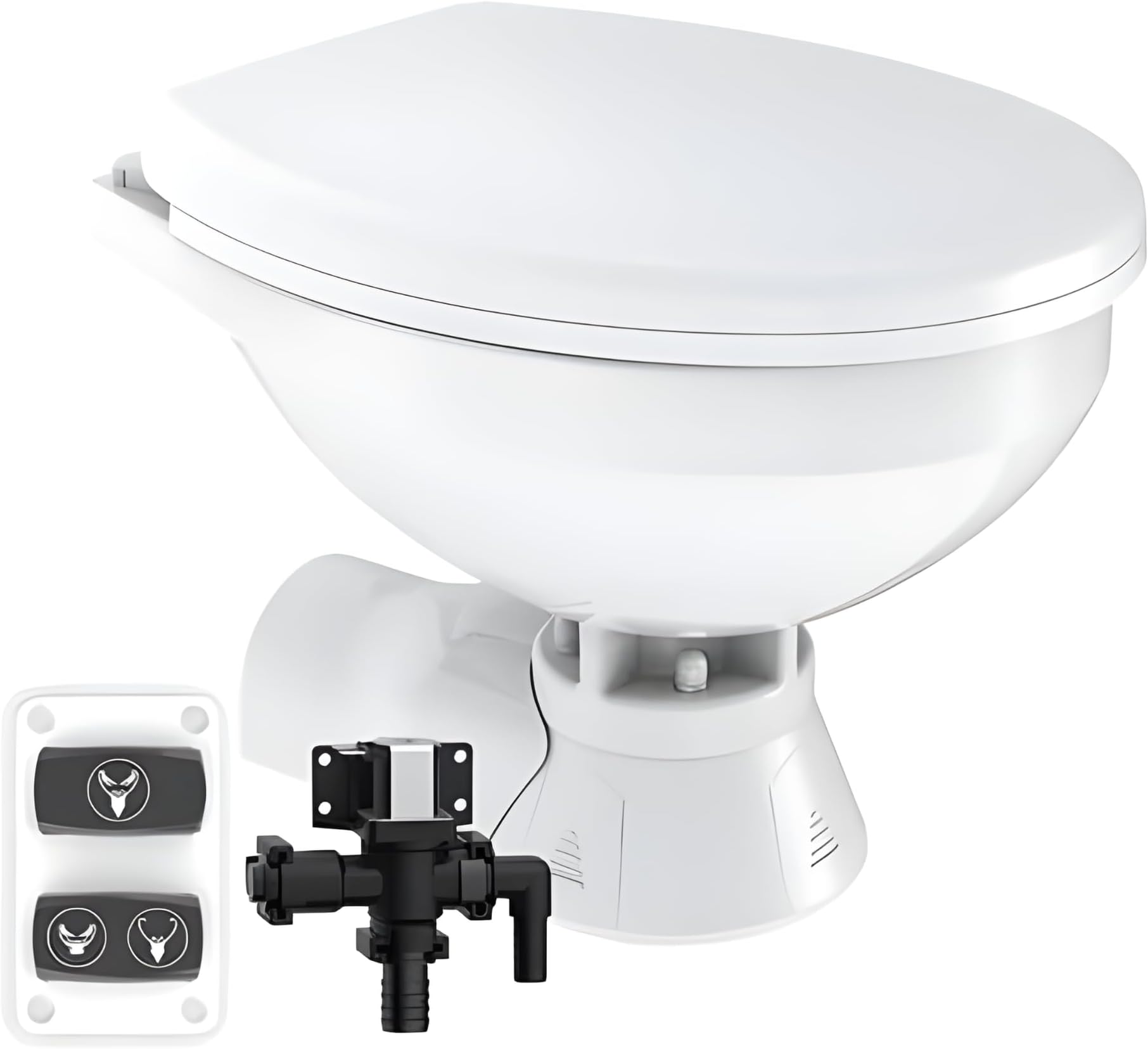Amazon.com: SEAFLO Deluxe Flush Electric Marine Toilet Boating Head ...