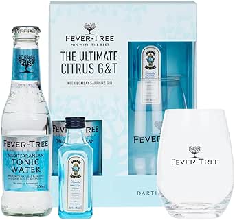 Fever Tree Gin Gift Set - Ultimate Citrus Gin & Tonic Alcohol Gift Set ...