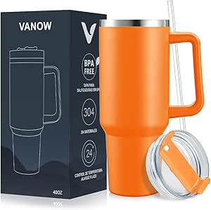 40OZ Vaso Térmico de Acero Inoxidable, Easytao Taza Termica Frio y Caliente para Cafe con Tapa y ...