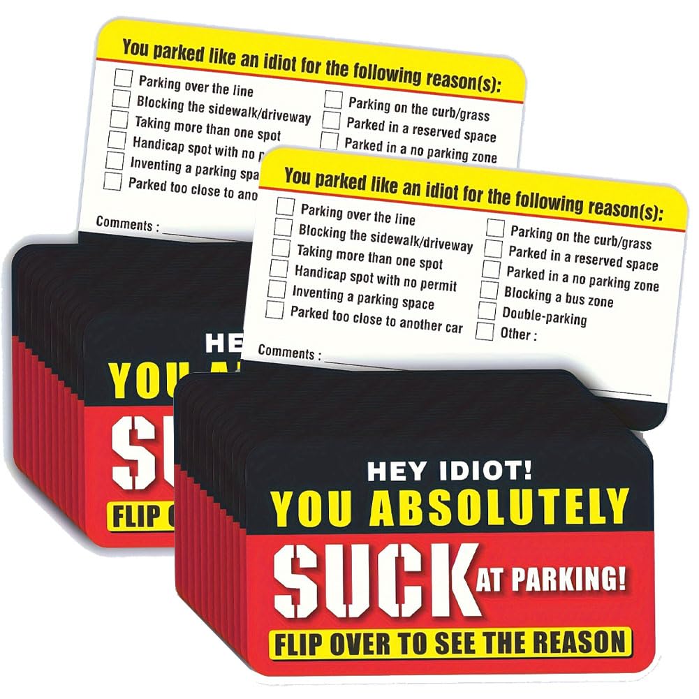 Amazon.com : You Absolutely Suck at Parking Cards, Bad Parking Cards ...