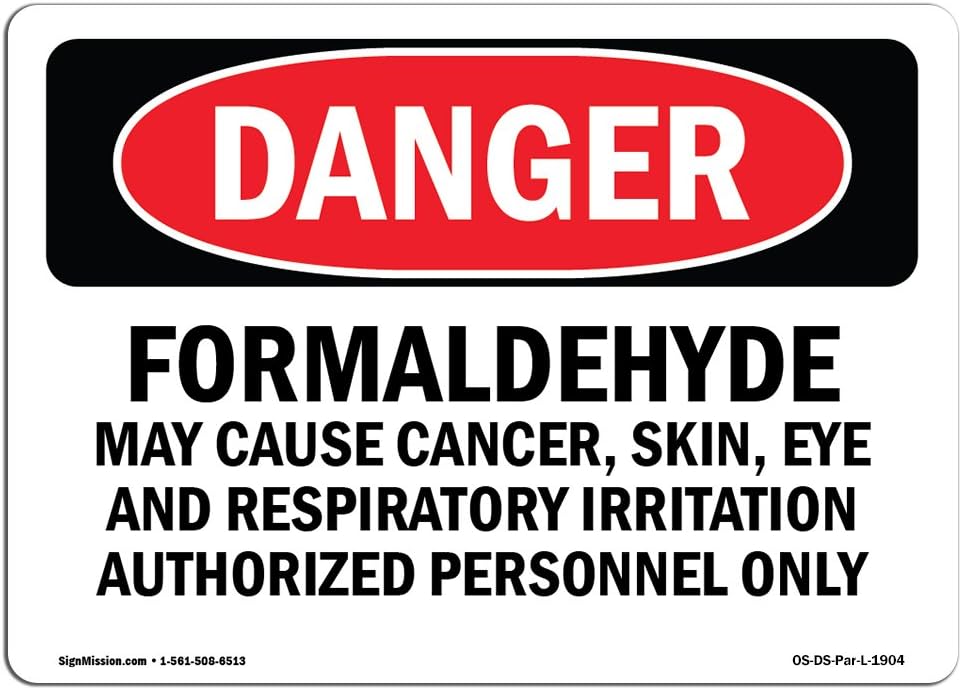 Amazon.com: OSHA Danger Sign - Formaldehyde May Cause Cancer | Decal ...