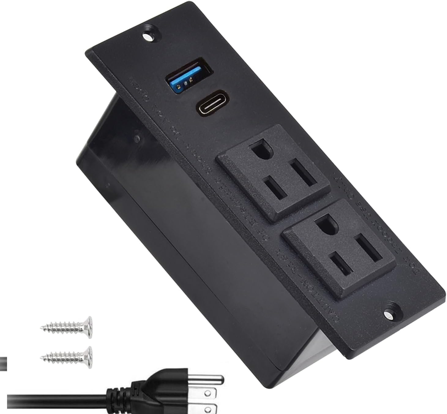 Amazon.com: Recessed Power Strip with USB C PD 20W Fast Charging ...