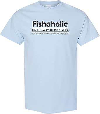 Fishaholic On The Way to Recovery Men's T-Shirt Summer Short Sleeve ...