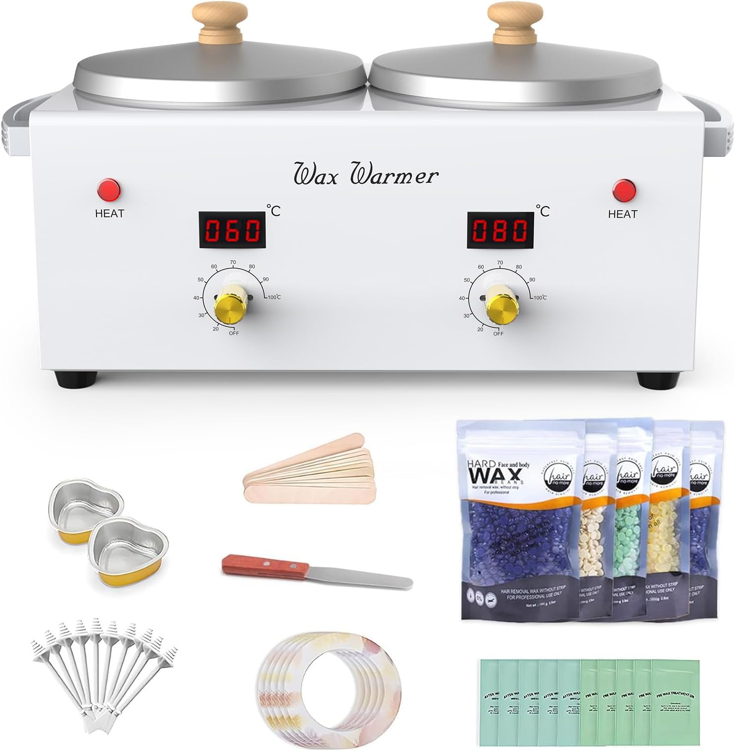 Amazon.com: SUERBEATY Double Wax Warmer Professional, Digital ...