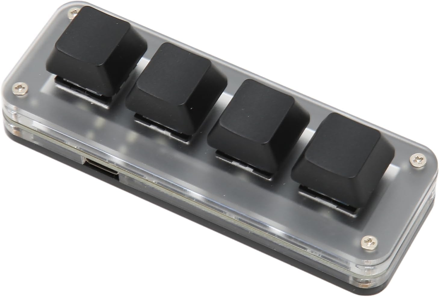 4 Key One Handed Mechanical Gaming Keyboard, Programming Macro Mini PC Keyboards, USB C Wired ...