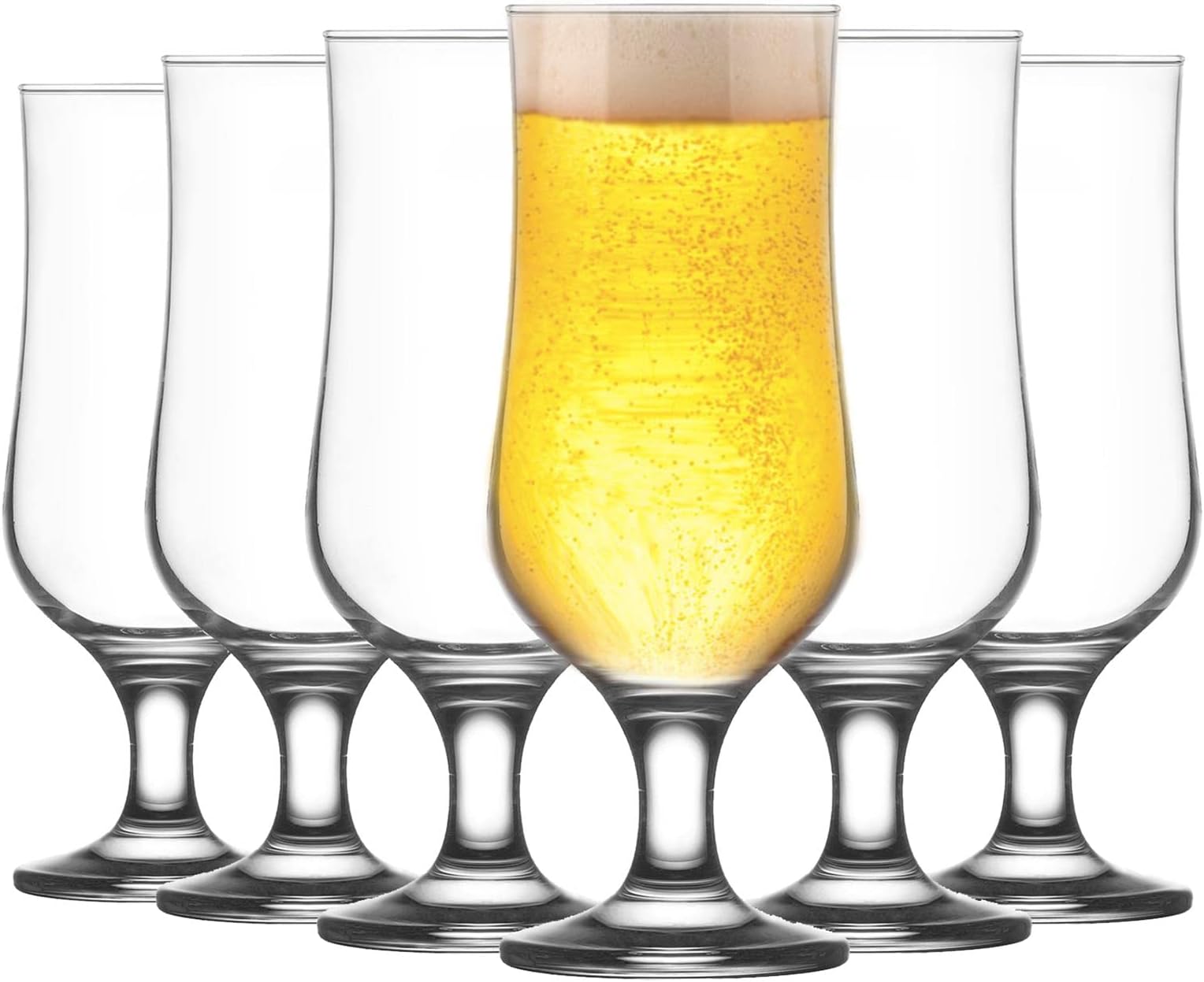 LAV 6x Clear 385ml Nevakar Craft Beer Glasses - Small Tulip Shaped ...