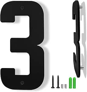 Amazon.com: 5 Inch Black Aluminum Letters, Floating House Address ...