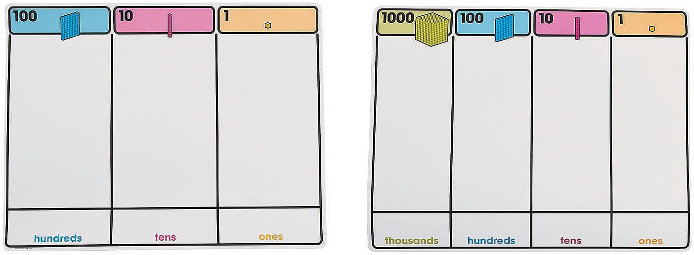 Amazon.com: Fun Express Base Ten Place Value Mat - 10 Pieces ...