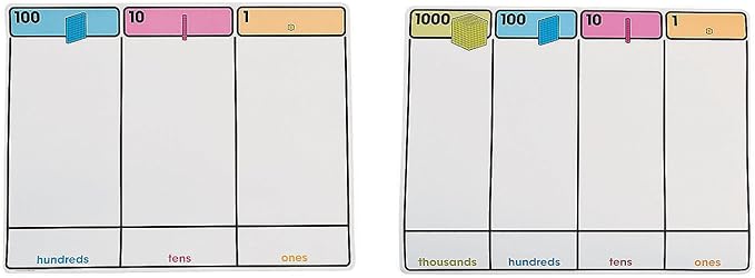 Amazon.com: Fun Express Base Ten Place Value Mat - 10 Pieces ...