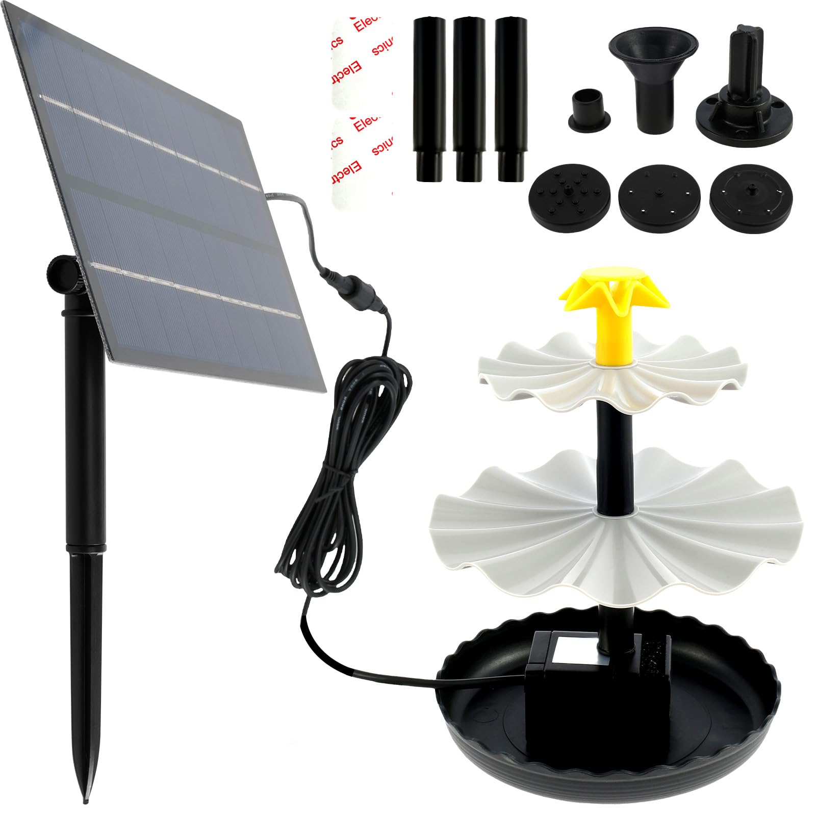 Snapklik.com : DNAMYJME Solar Bird Bath Fountain DIY Solar Fountain ...