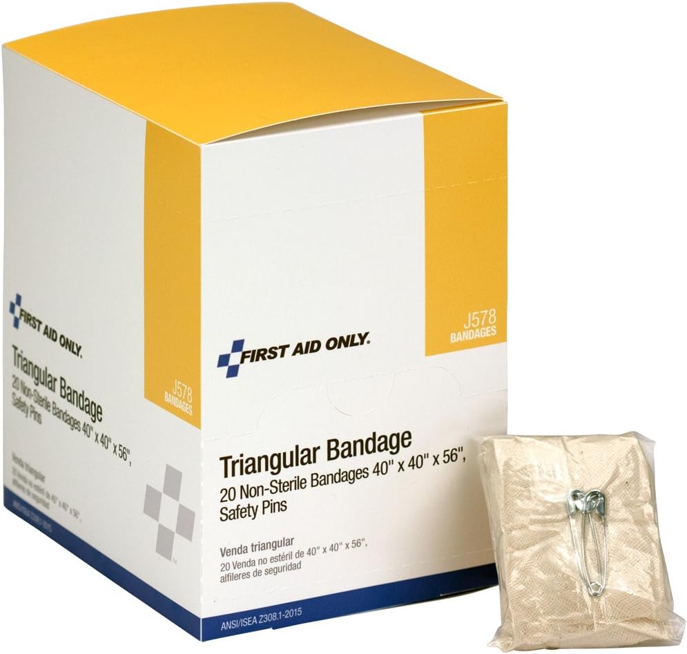 First Aid Only 36" X 36" X 51" Triangular Sling/bandage With Safety ...
