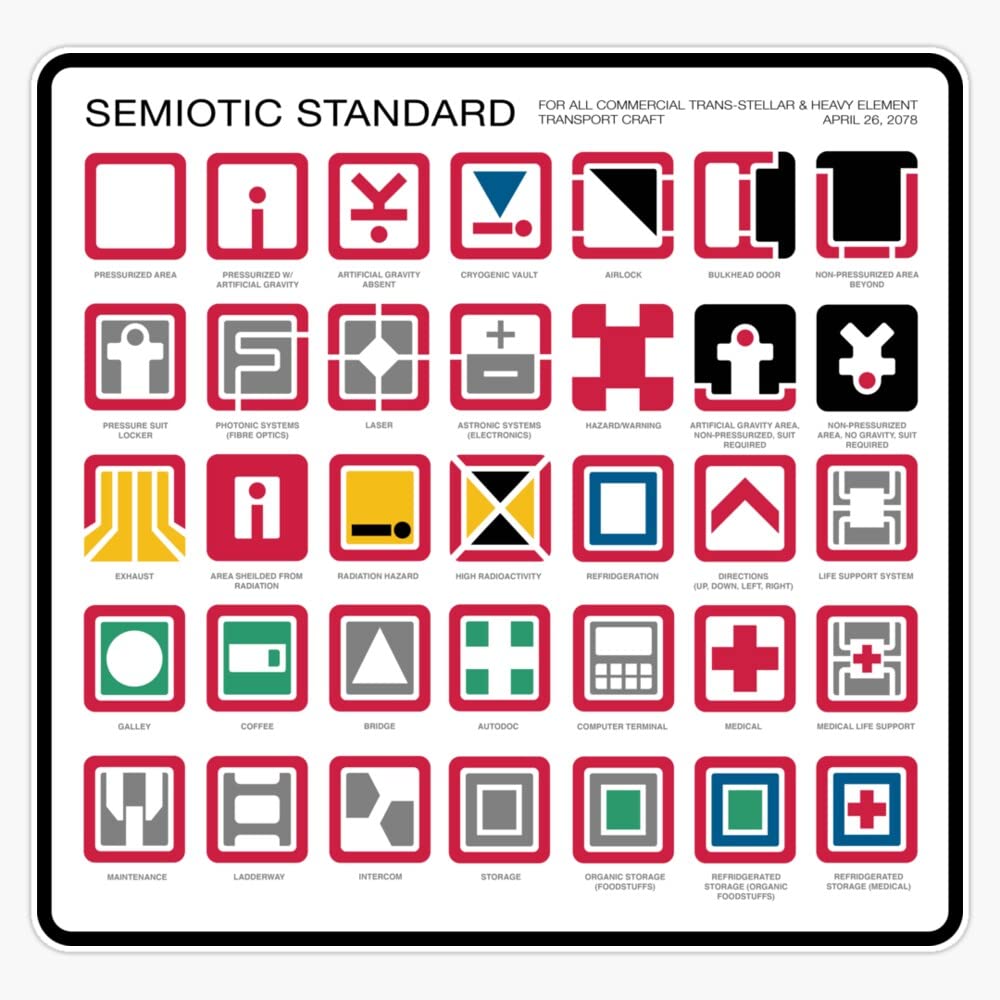 Amazon.com - Alien Semiotic Standard Bumper Sticker Vinyl Decal 5"