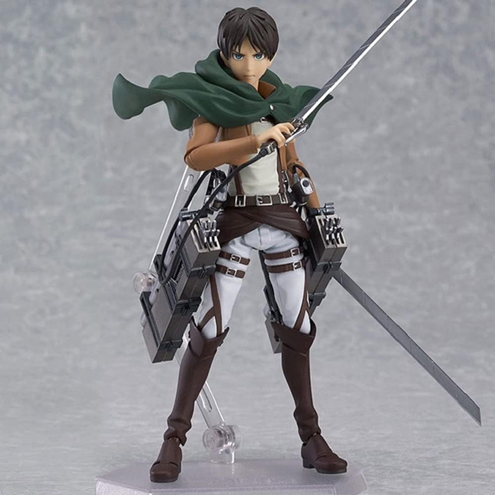 Amazon.com: QUUUY 14CM Anime Attack Titan Eren Yeager Figma PVC Action ...