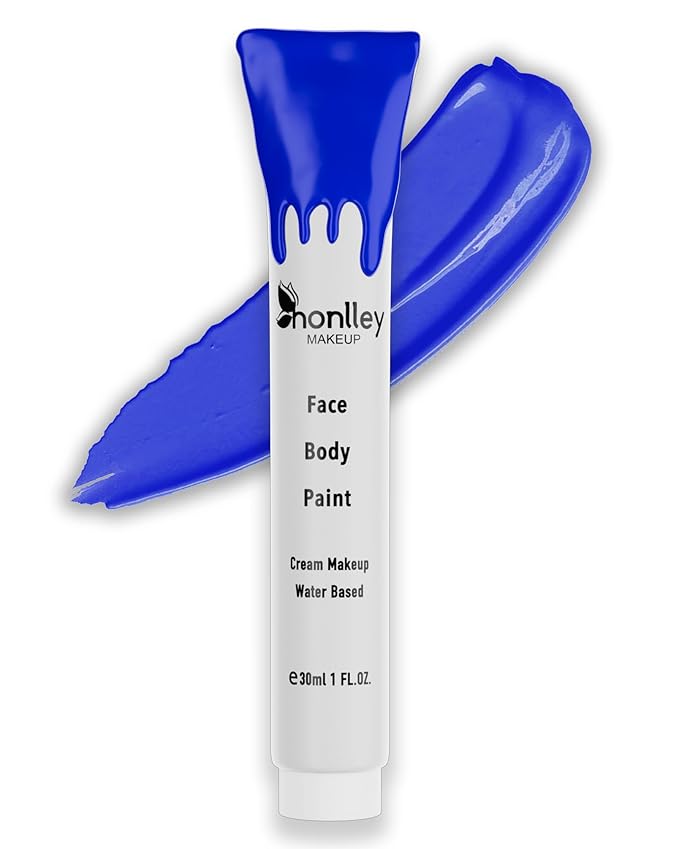 Amazon.com : Honlley Cream Royal Blue Face Body Paint Tube, Water Based ...