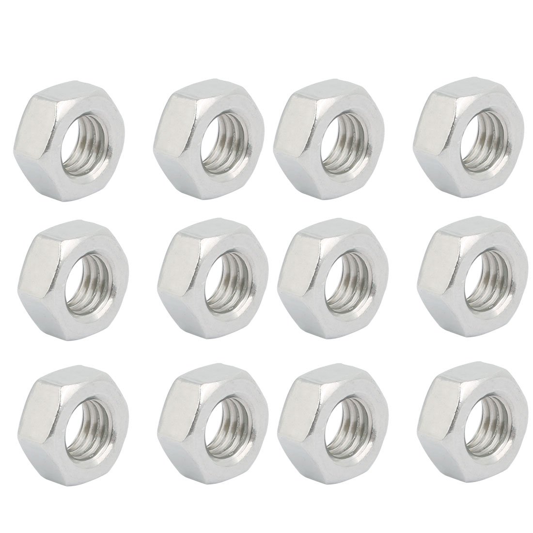 sourcingmap 12pcs M8 x 1.25mm Pitch Metric Thread Carbon Steel Zinc ...