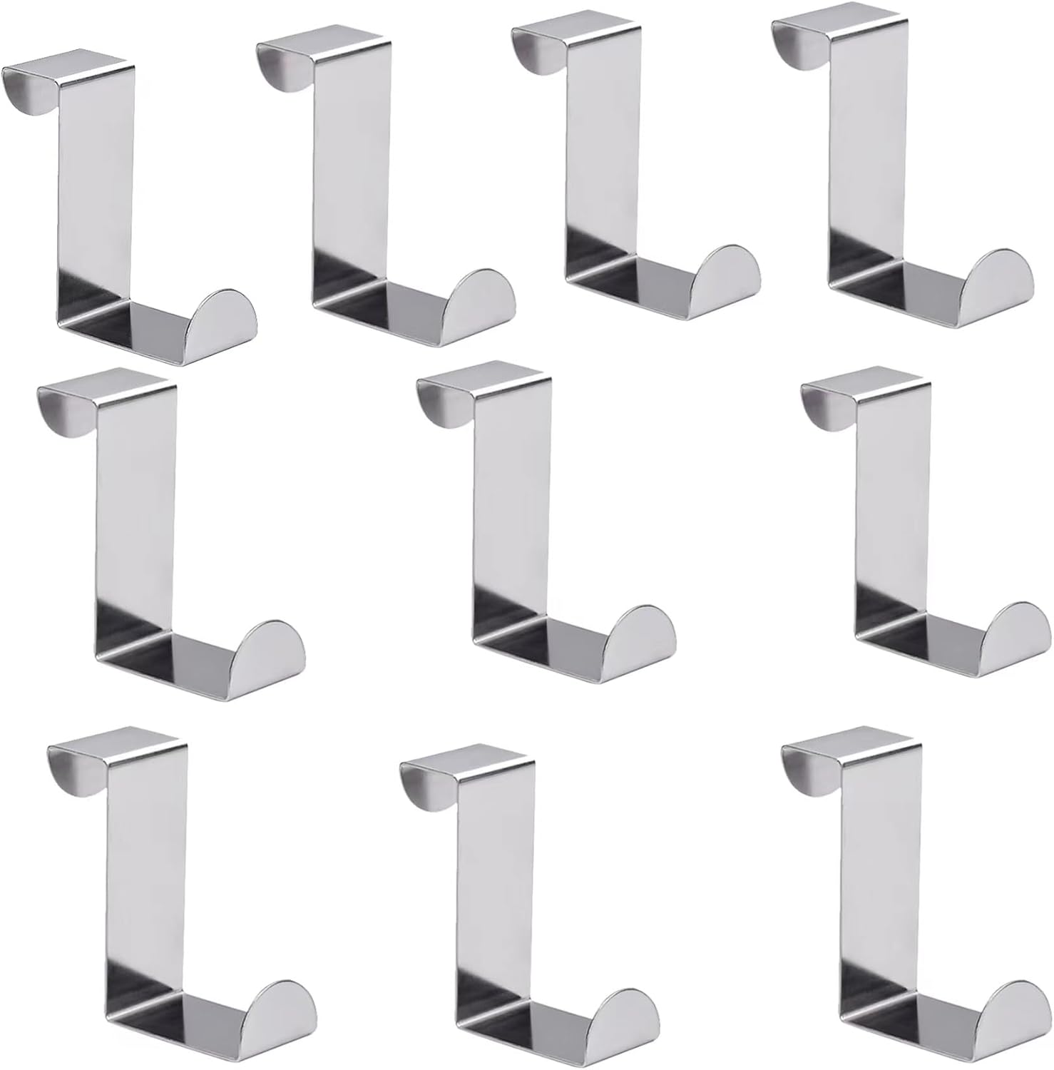 Amazon.com: 10 Pack Reversible Z-Shaped Stainless Steel Door Hooks ...