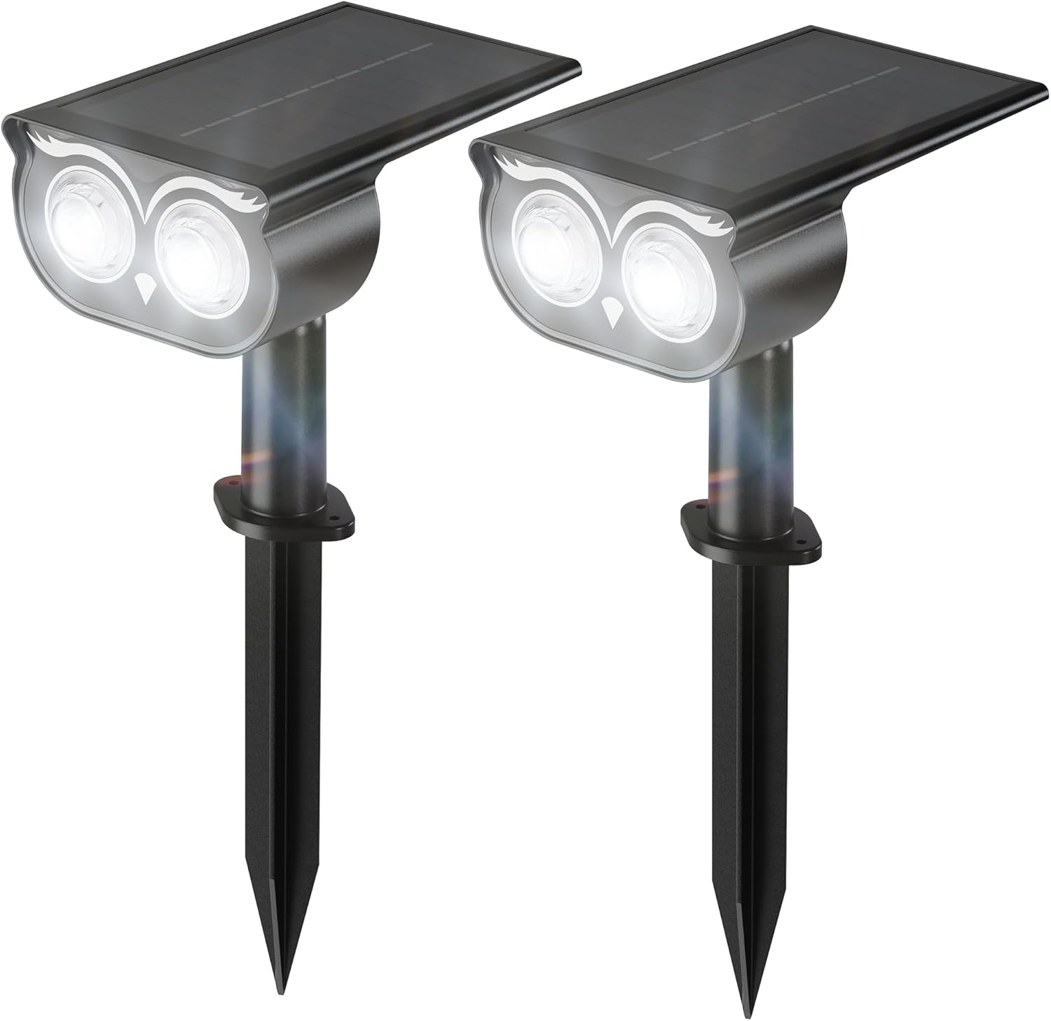 SUPERDANNY Solar Spot Lights, 3 Light Modes Bright LED Solar Lights ...