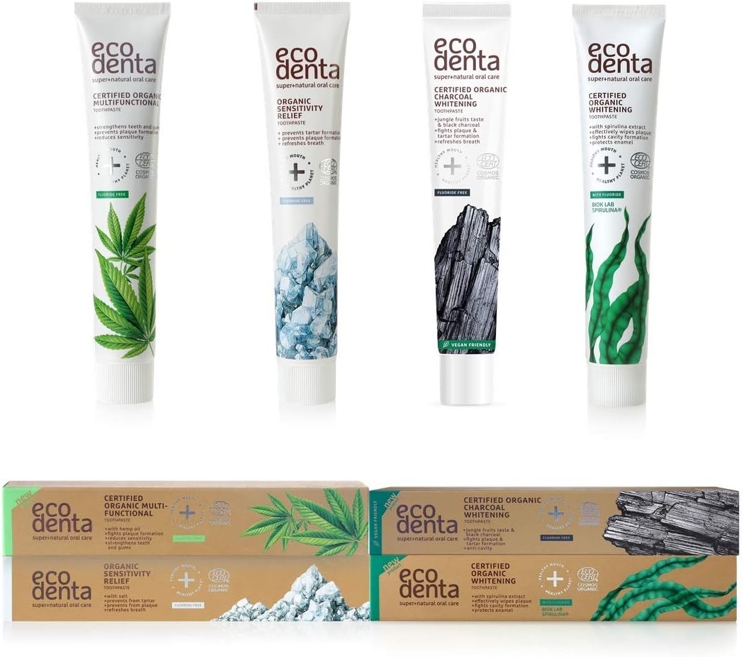 Ecodenta Cosmos Organic Toothpaste Multipack – Whitening with Spirulina ...