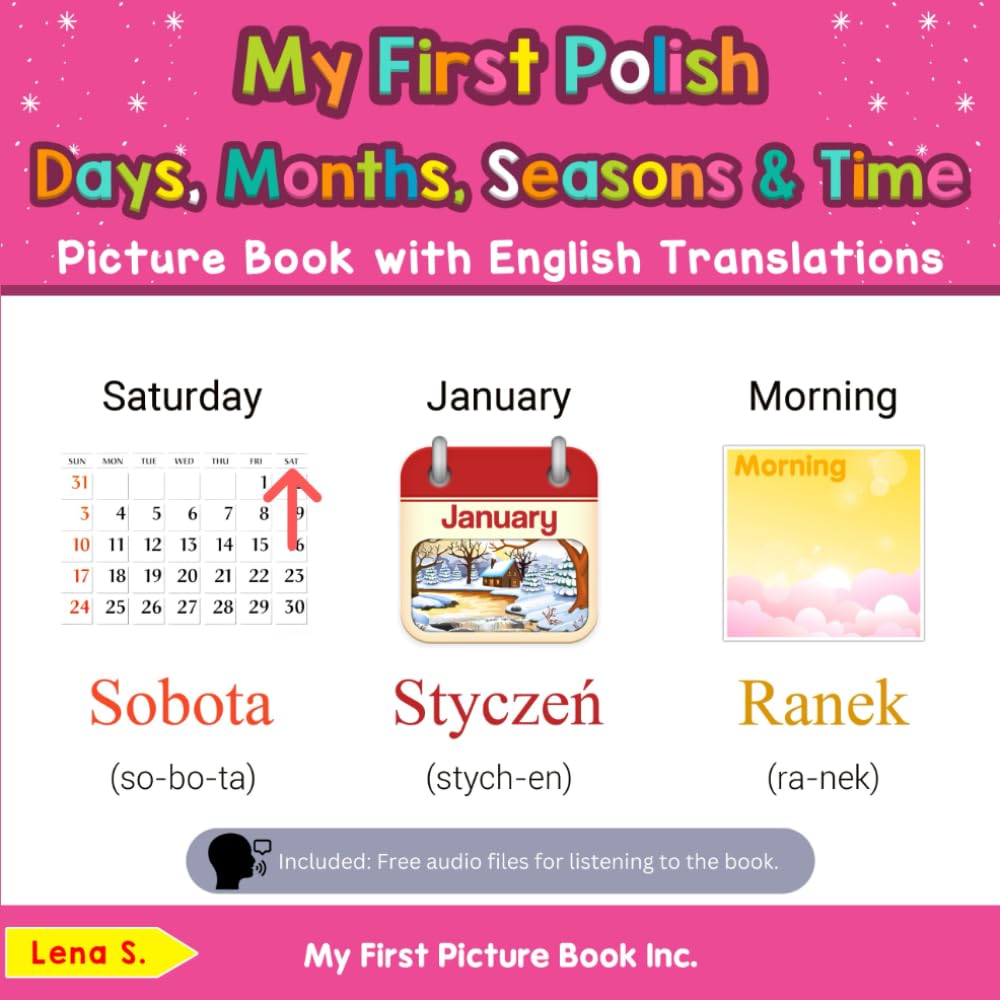 Amazon.com: My First Polish Days, Months, Seasons & Time Picture Book ...