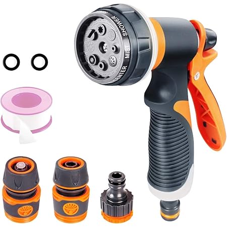 Garden Hose Pipe Spray Gun, Hoselock 8 Adjustable Patterns Garden Hose ...