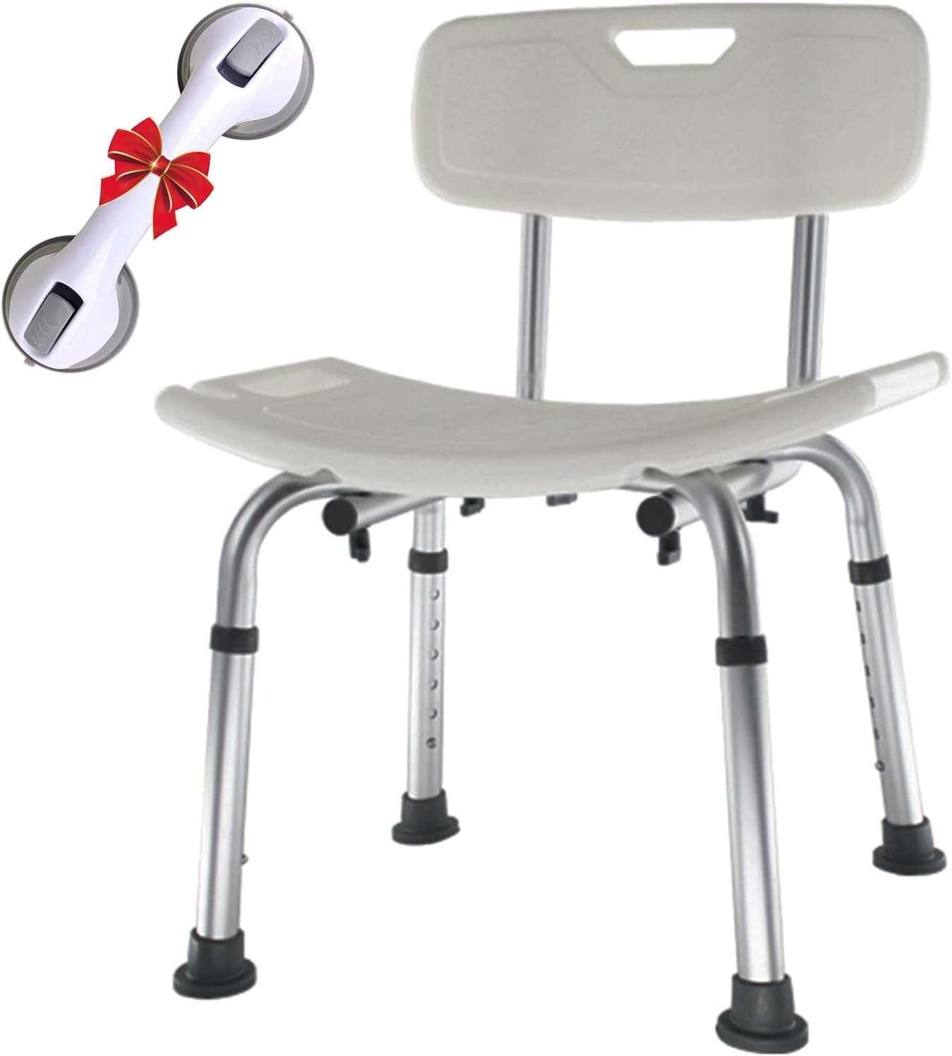 Amazon.com: Shower Chair, Adjustable Heights Stool with Suction Feet ...
