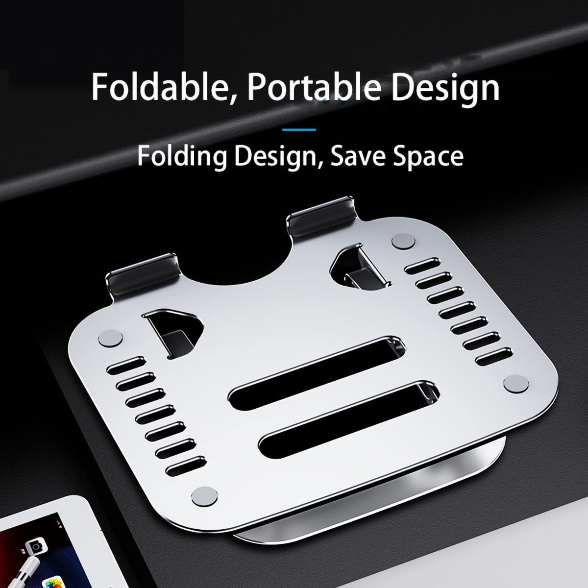Snapklik.com : VIDYSUFYR Adjustable Laptop Stand, Ergonomic Portable ...