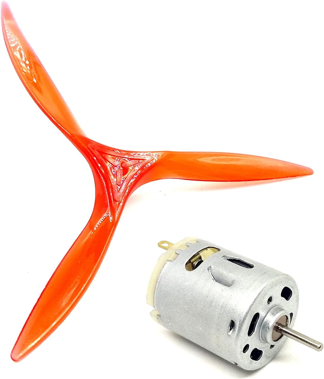 INVENTO 1Pcs 6V - 12V Toy Hobby DC Motor 27x33mm + 5 inch 3 Blade Fan ...