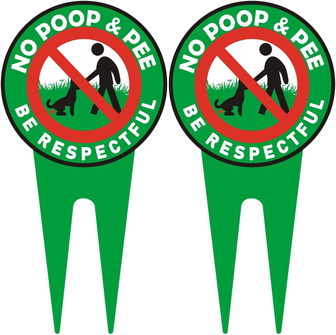 Amazon.com: Yardsignup 2 Pcs No Poop Dog Signs with Stake 12.0" x 6.5 ...