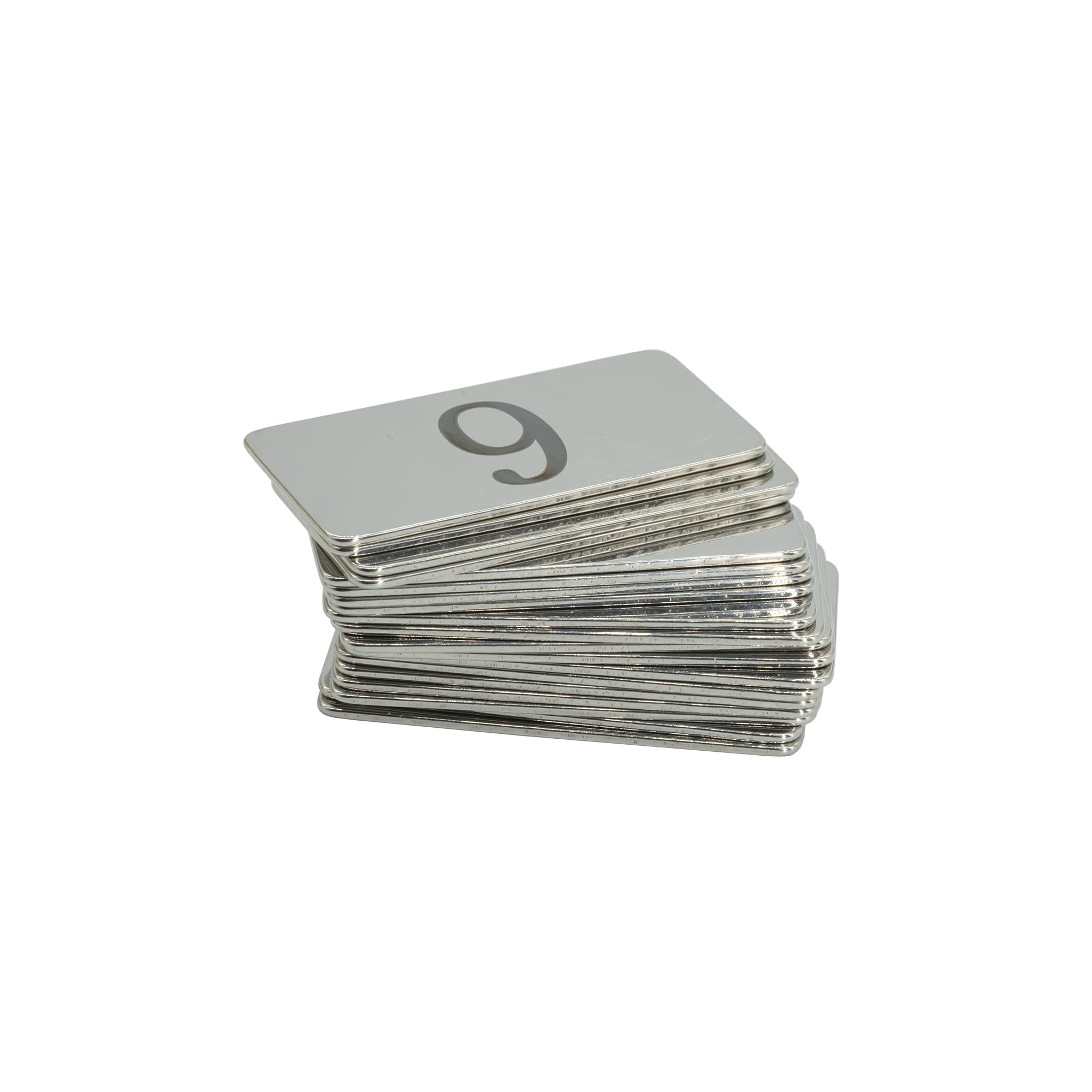 Snapklik.com : StayMax Rectangle Metal Numbered Tags Stainless Steel ...