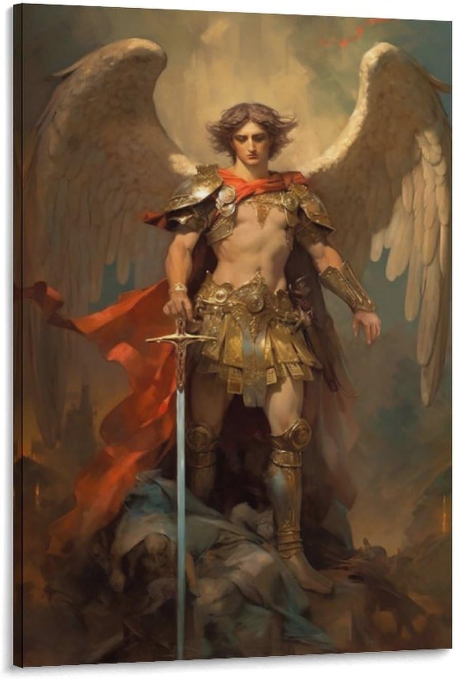 Amazon.com: Saint Michael The Archangel Poster Religious Wall Art ...
