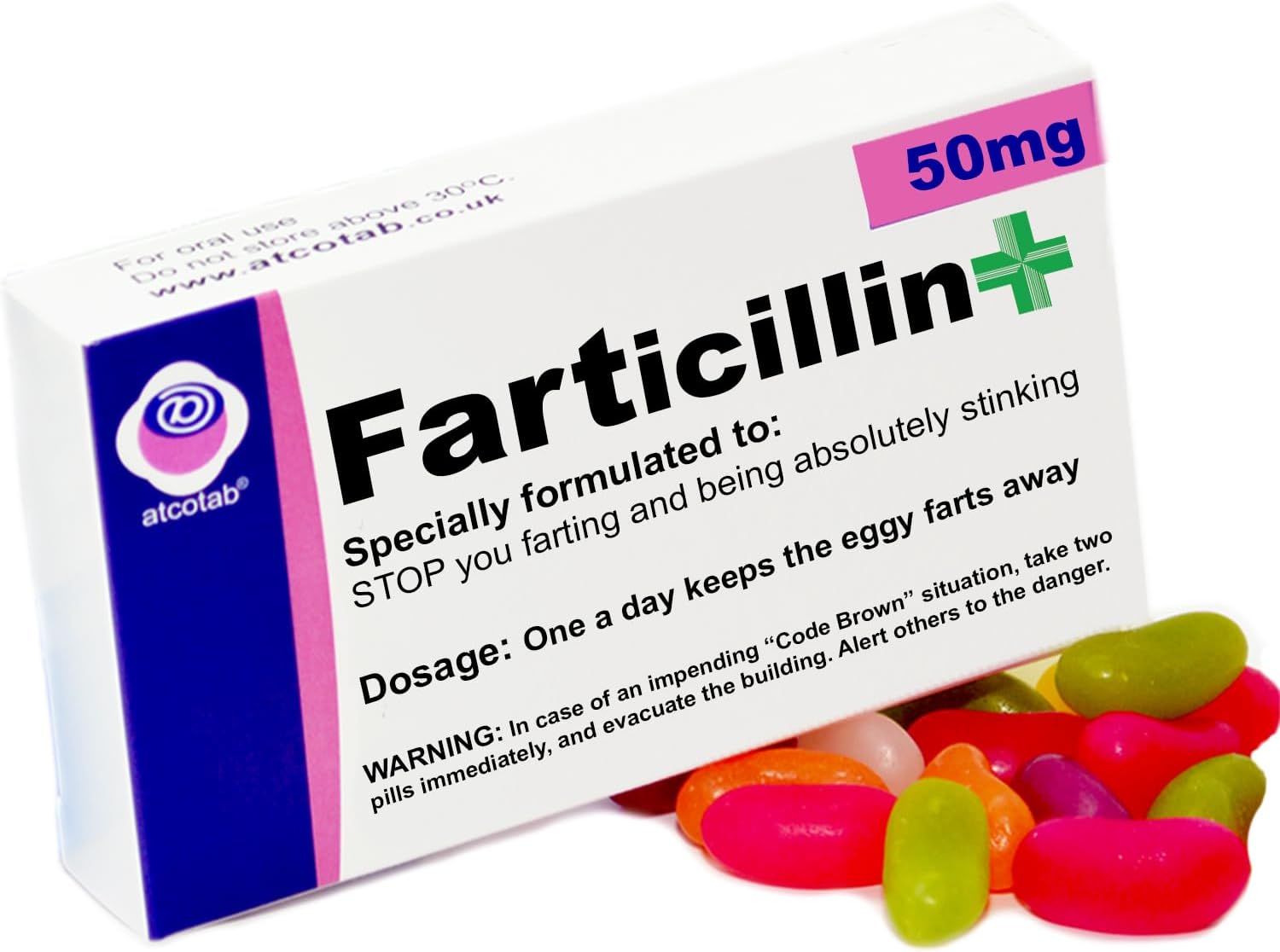 Farticillin Fart Joke Farting Prank Pill Box Sweets Candy Tablets Funny ...
