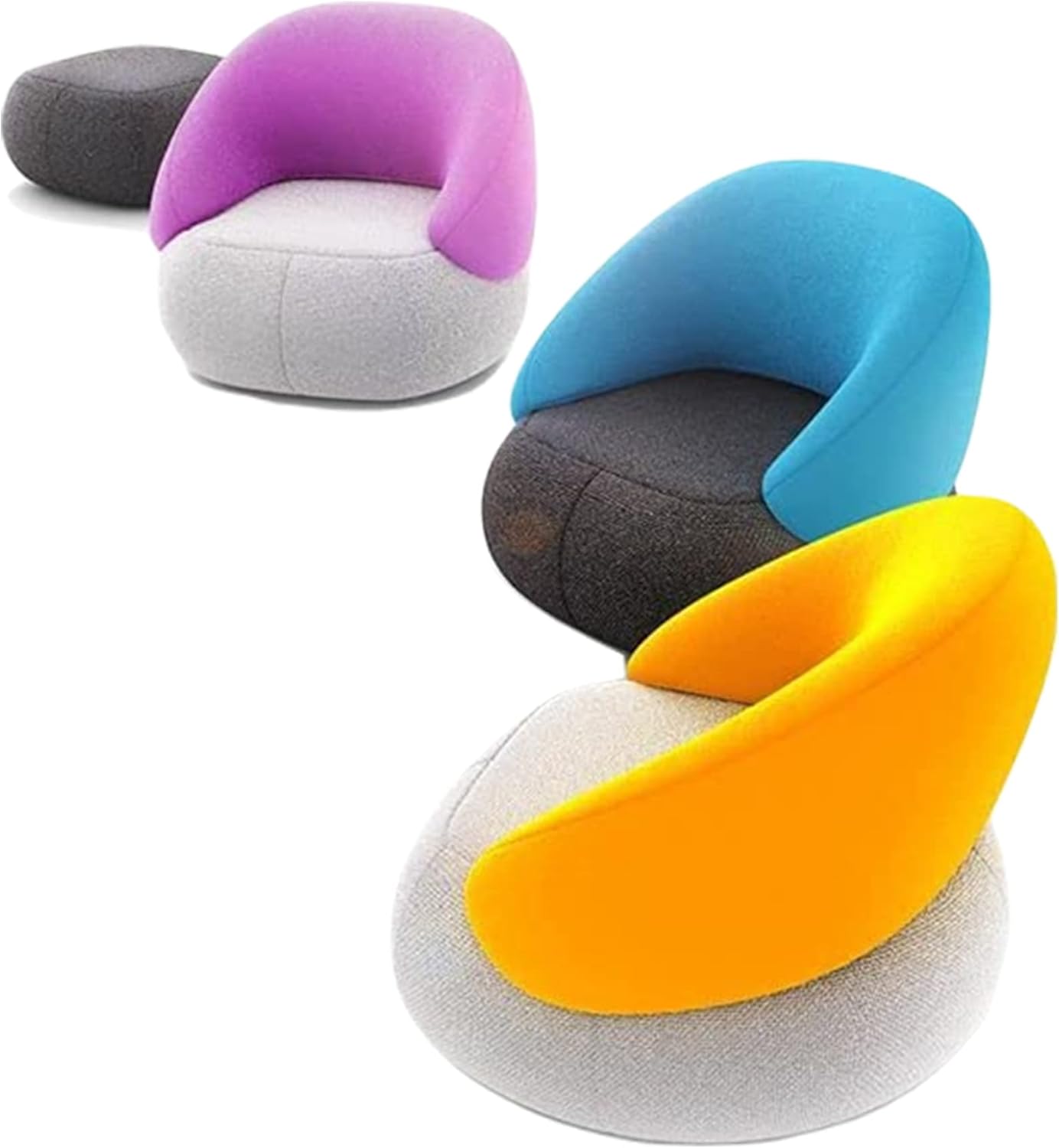 Amazon.com: Fleece Fabric Ottoman Indoor or Outdoor Pouf for Home and ...