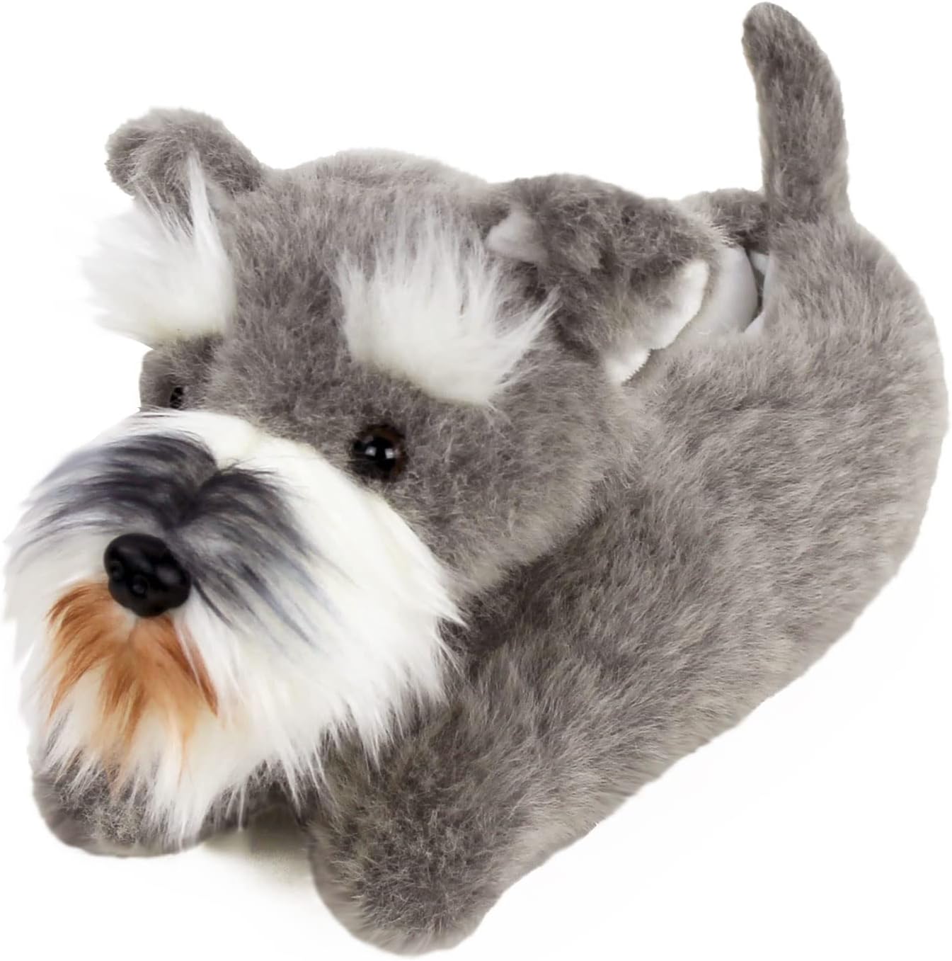 Amazon.com | AnimalSlippers.com Schnauzer Slippers - Plush Dog Animal ...