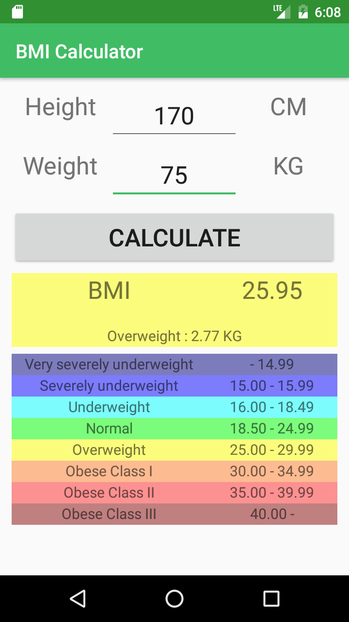 BMI Calculator - App on Amazon Appstore
