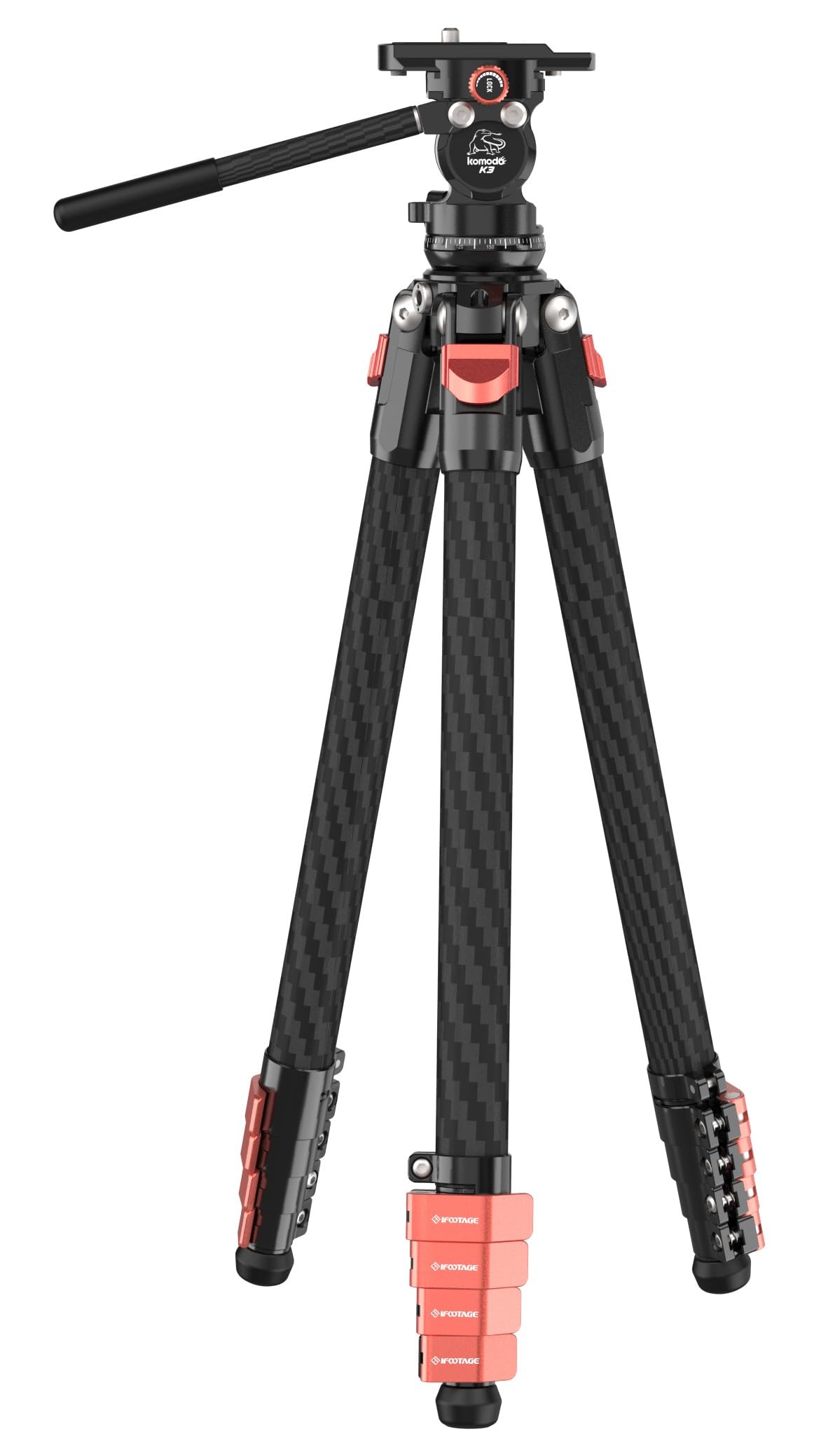 Amazon.com : IFOOTAGE Gazelle TC3B+Komodo K3 Carbon Camera Tripod with ...