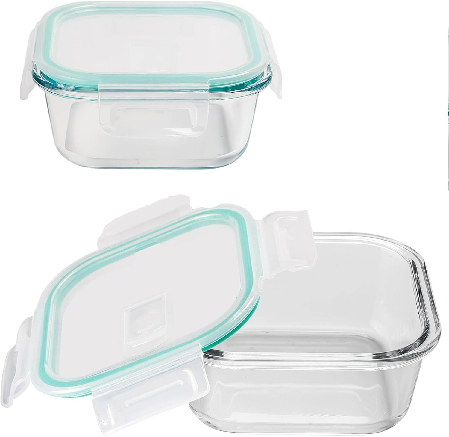 Amazon.com: Yomvzake Small Casserole Dish with Lid, 2 Pack Glass Square ...