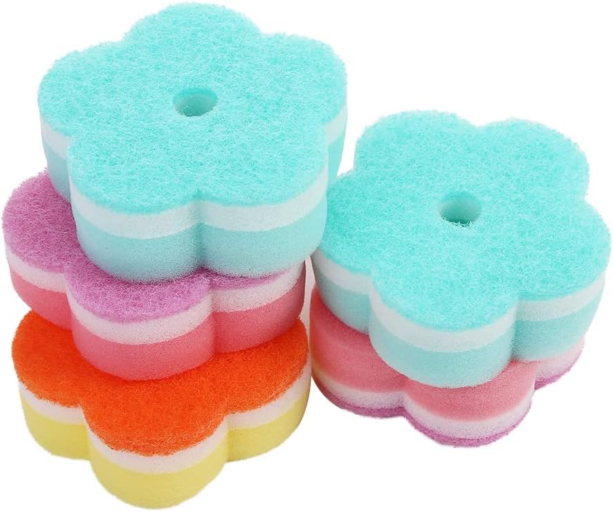 Amazon.com: Multifunction Flower Shaped Dish Washing Sponges, Kitchen ...
