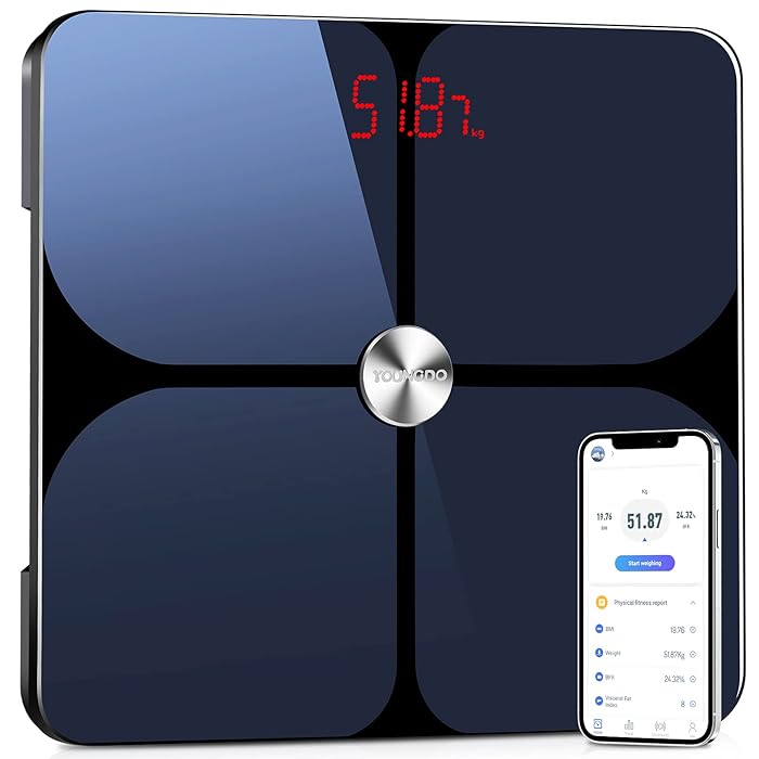 Buy Body Fat Scales Smart BMI Scale, YOUNGDO Digital Bathroom Scales ...
