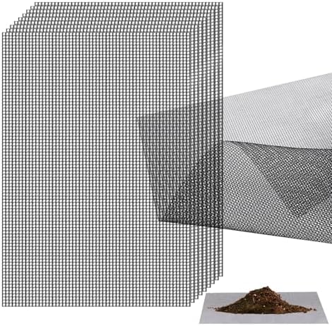 10pcs Flower Pot Hole Mesh Pad, Bonsai Bottom Grid Mat Drainage Mesh ...