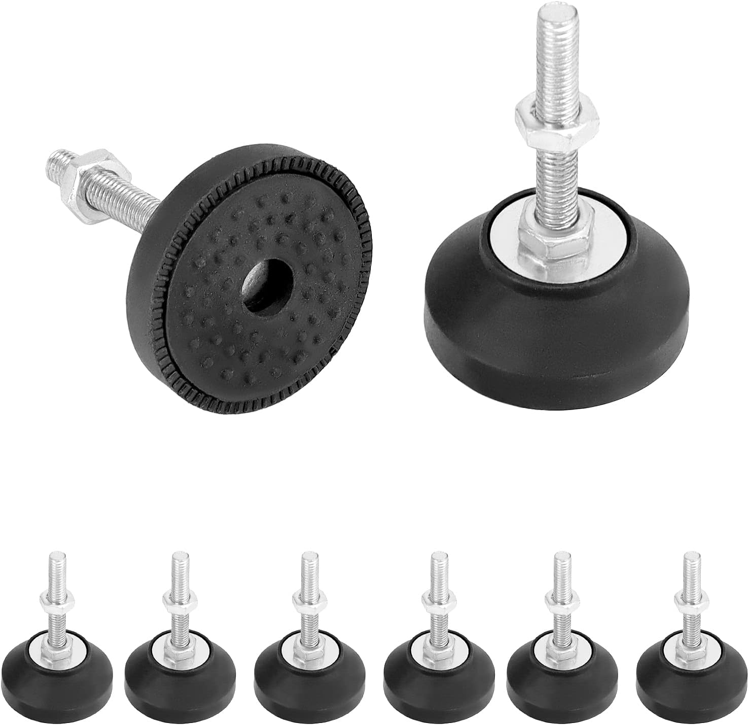 Amazon.com: QWORK M8 Thread Rubber Furniture Leveling Feet, 8Pcs ...