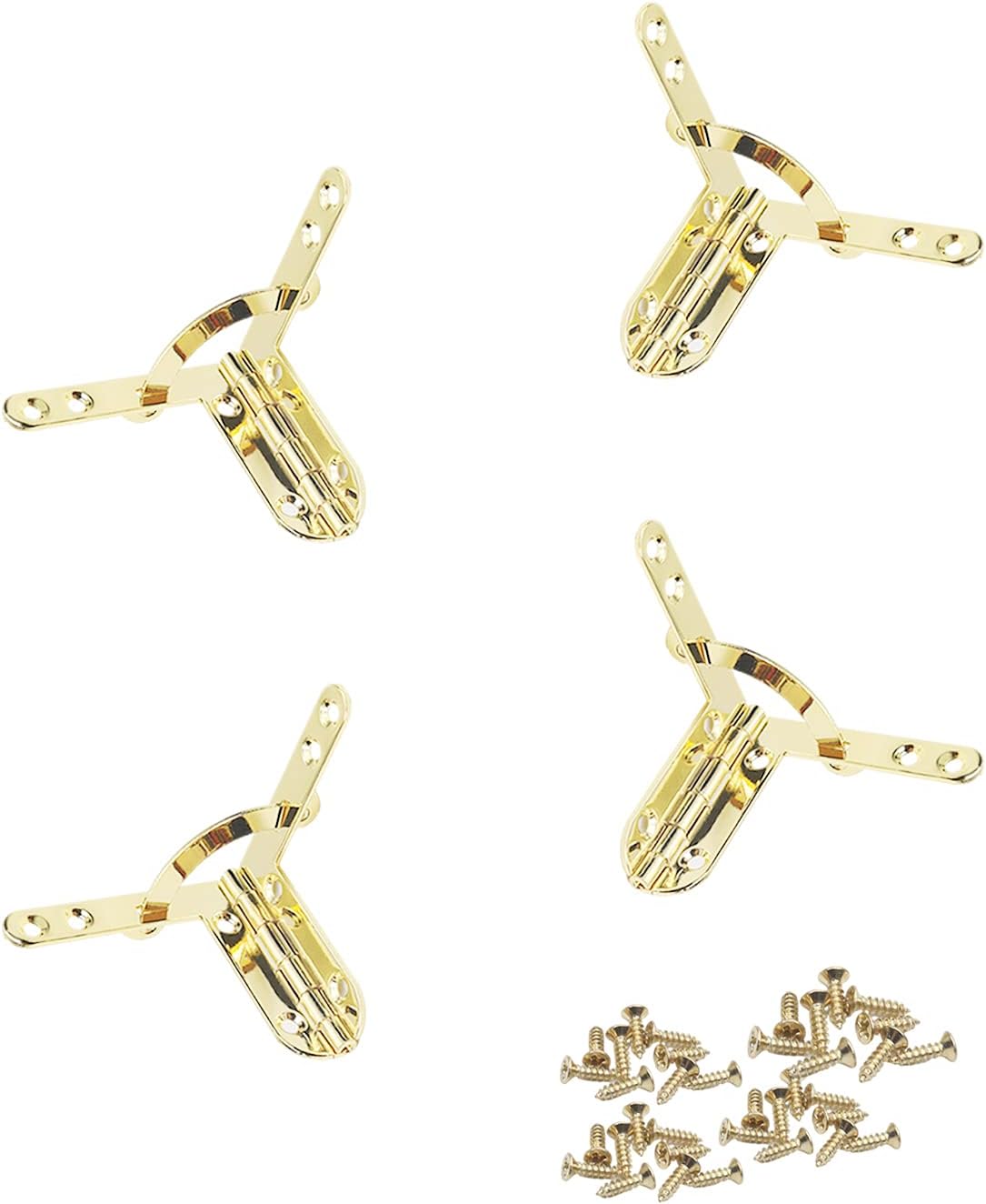 MroMax Quadrant Hinge, 90 Degree Folding Support Hinge, Nickel Plated ...