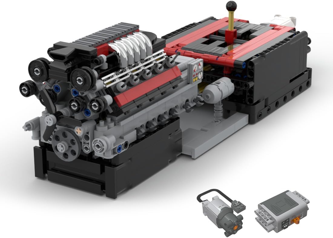 Amazon.com: CHUO V10 Engine Model Building Kit, 776Pcs MOC Engine ...